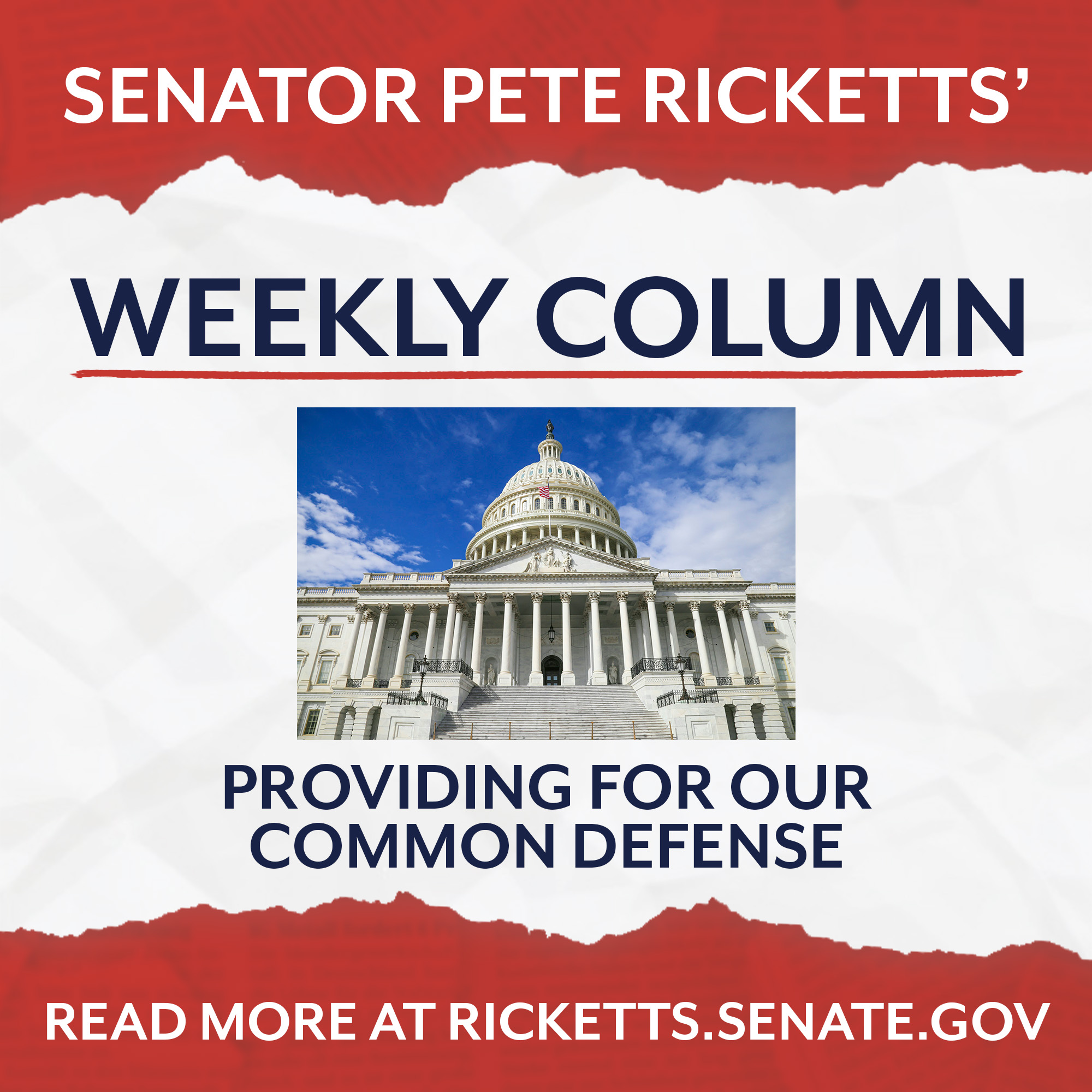 Senator Ricketts’ Weekly Column: Providing For Our Common Defense ...